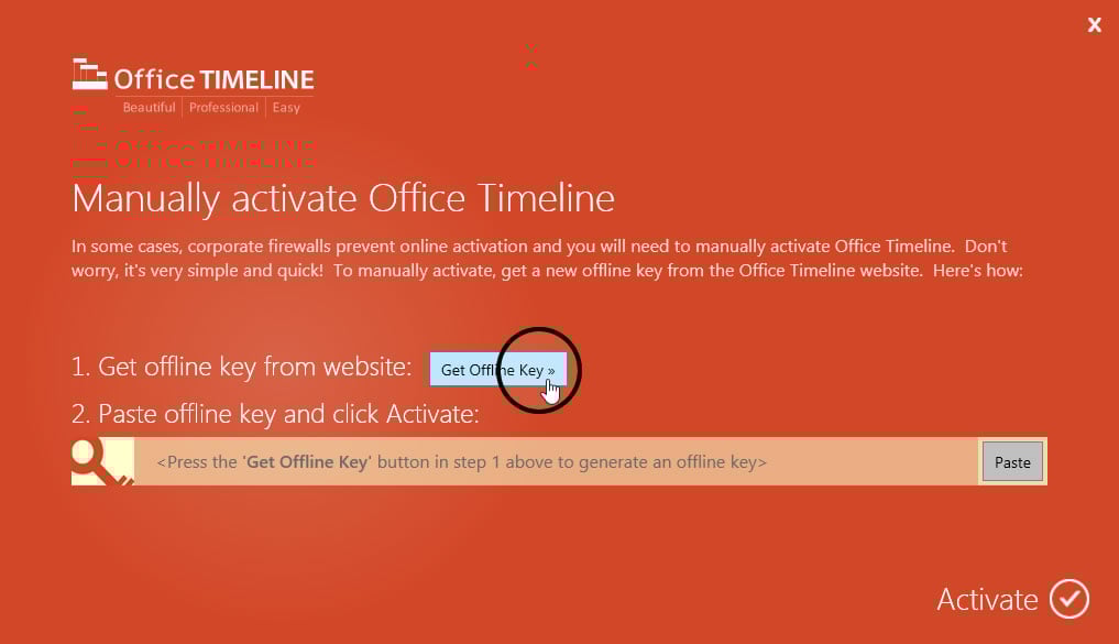 How to activate your new Office Timeline Add-in license