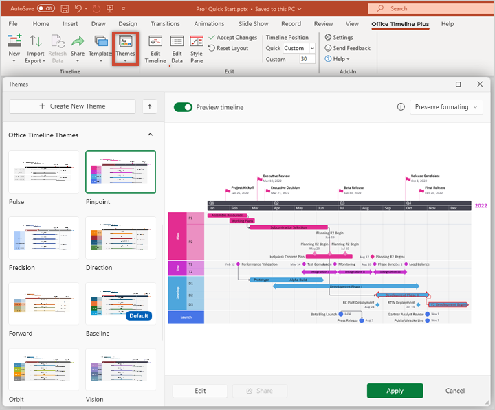 Quick Start to Office Timeline Plus