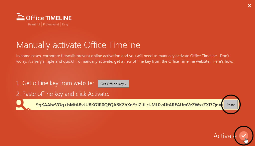 How to activate your new Office Timeline Add-in license