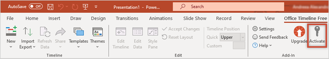 How to activate Office Timeline Pro (Legacy)