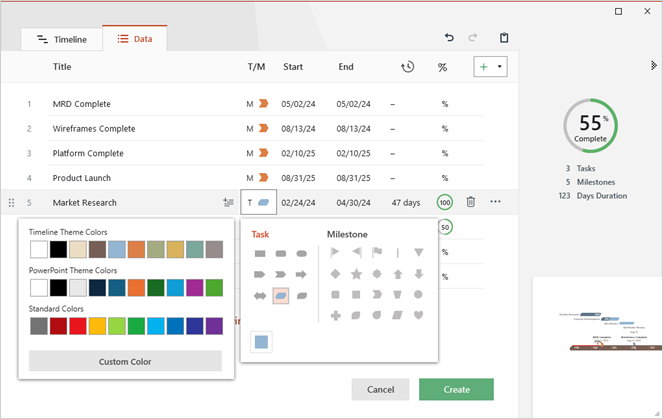 Quick Start to Office Timeline Expert