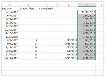 How to change all dates on the timeline when the project is rescheduled