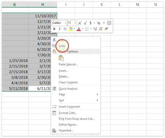 How to change all dates on the timeline when the project is rescheduled