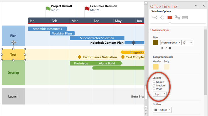 Fit more data on the timeline slide