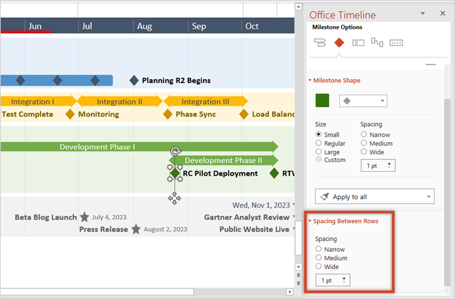 Fit more data on the timeline slide
