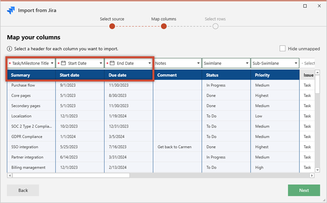 Import your Jira data into Office Timeline