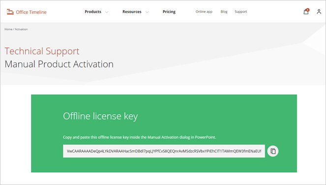 How to activate your new Office Timeline Add-in license