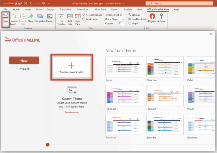 Quick Start to Office Timeline Free