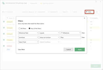 Refresh timeline data imported from Project
