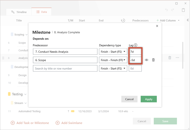 How to enable, manage and style dependencies