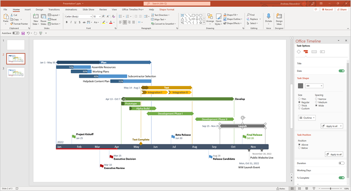 Import your Smartsheet data into Office Timeline