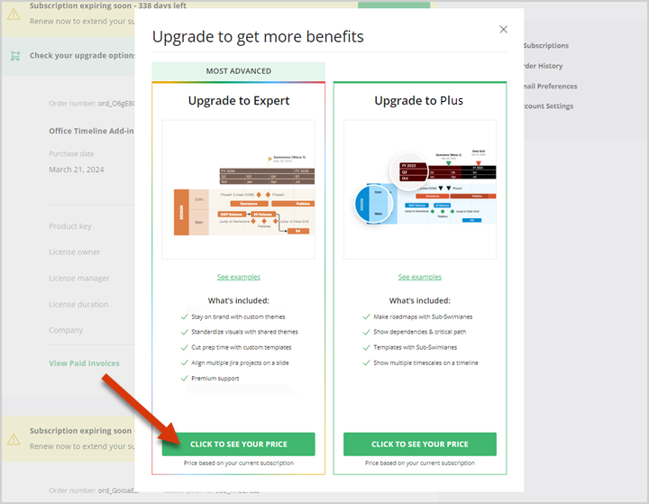 How to upgrade your existing subscription to Expert