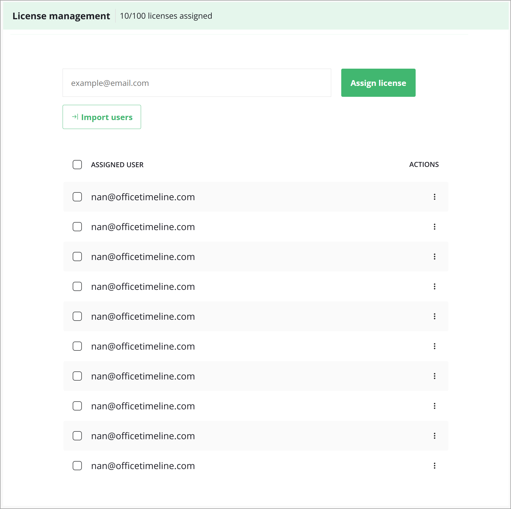 How to assign and revoke licenses for license managers