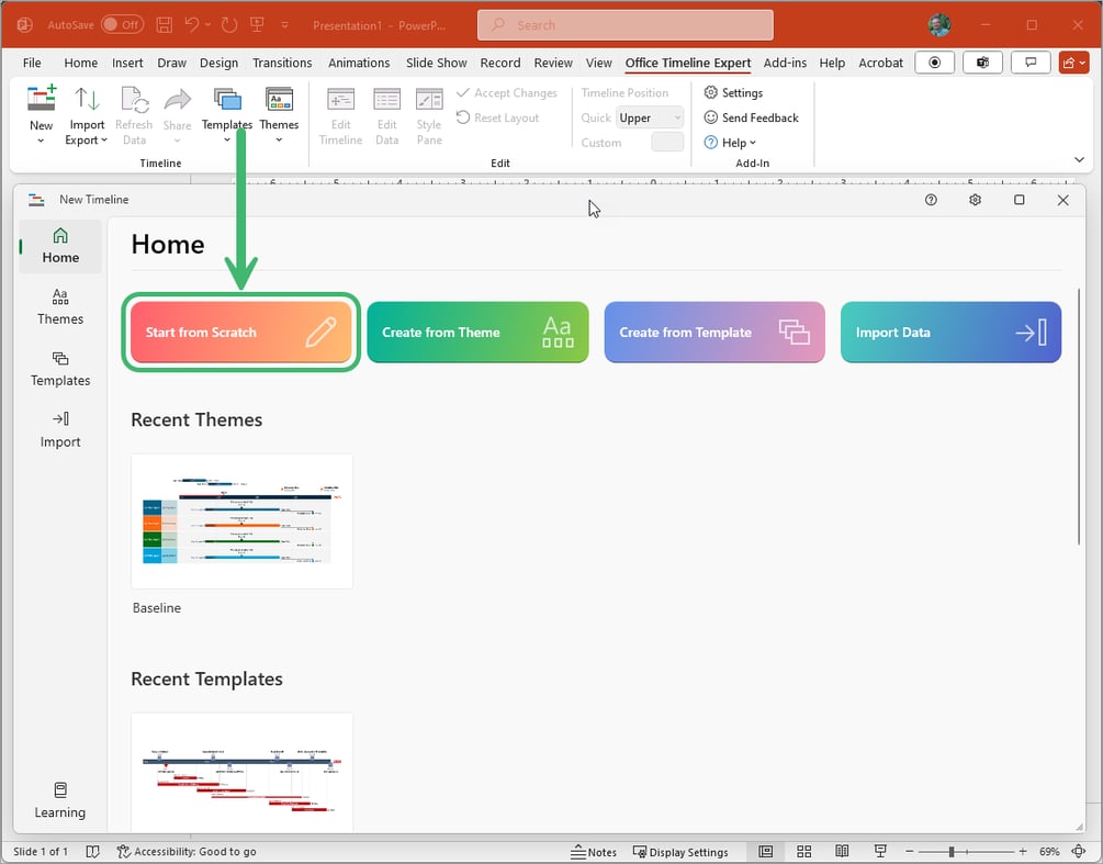 Quick Start to Office Timeline Pro