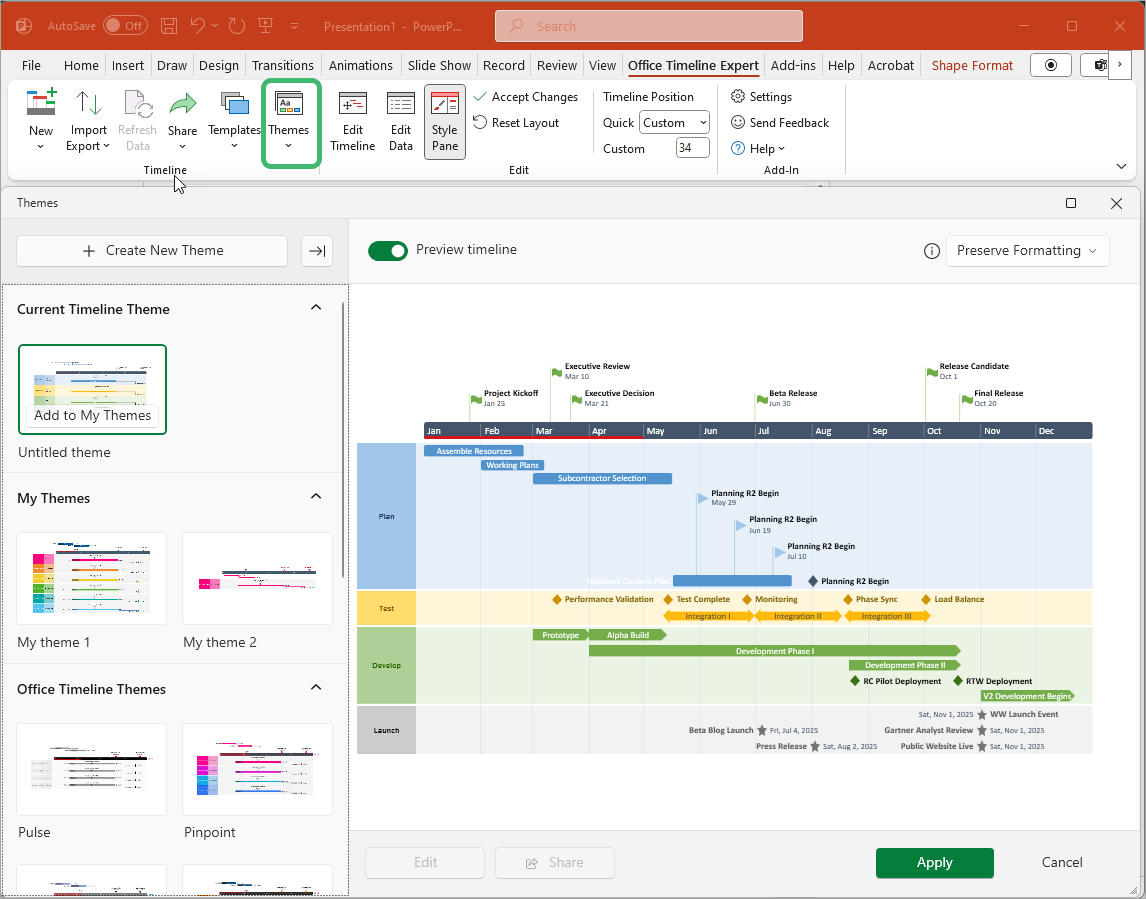 Quick Start to Office Timeline Pro