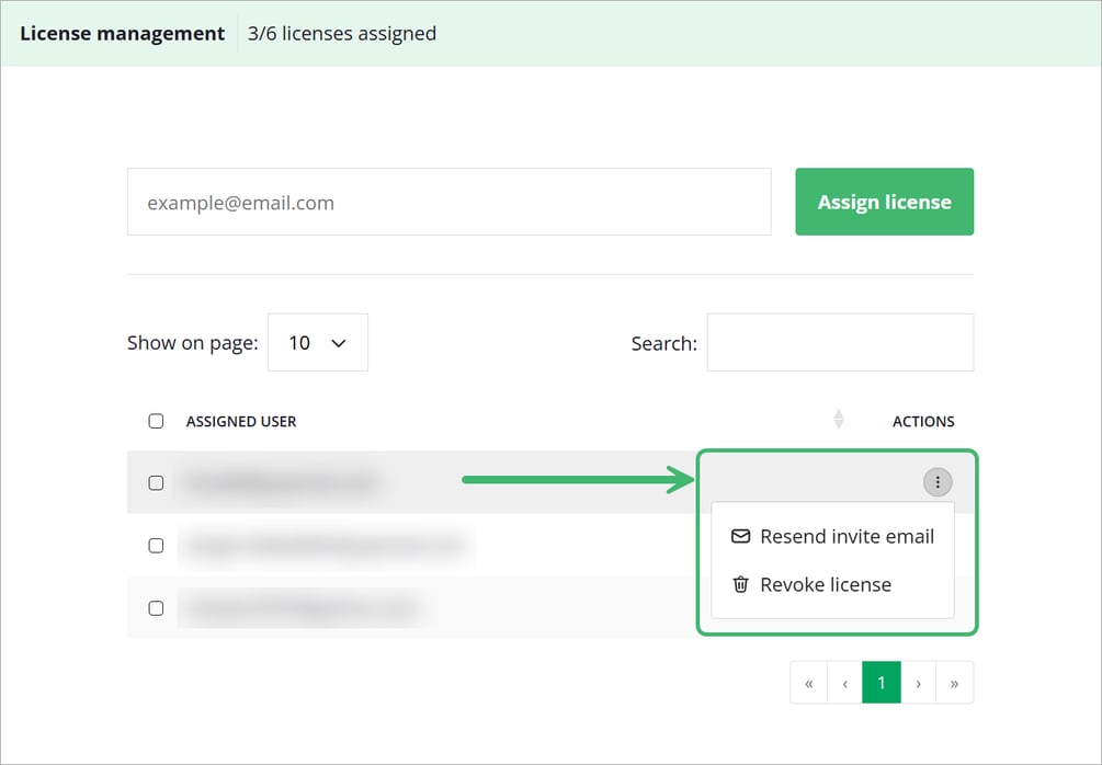 How to assign and revoke licenses for license managers