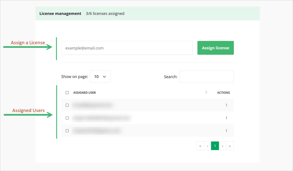 How to assign and revoke licenses for license managers