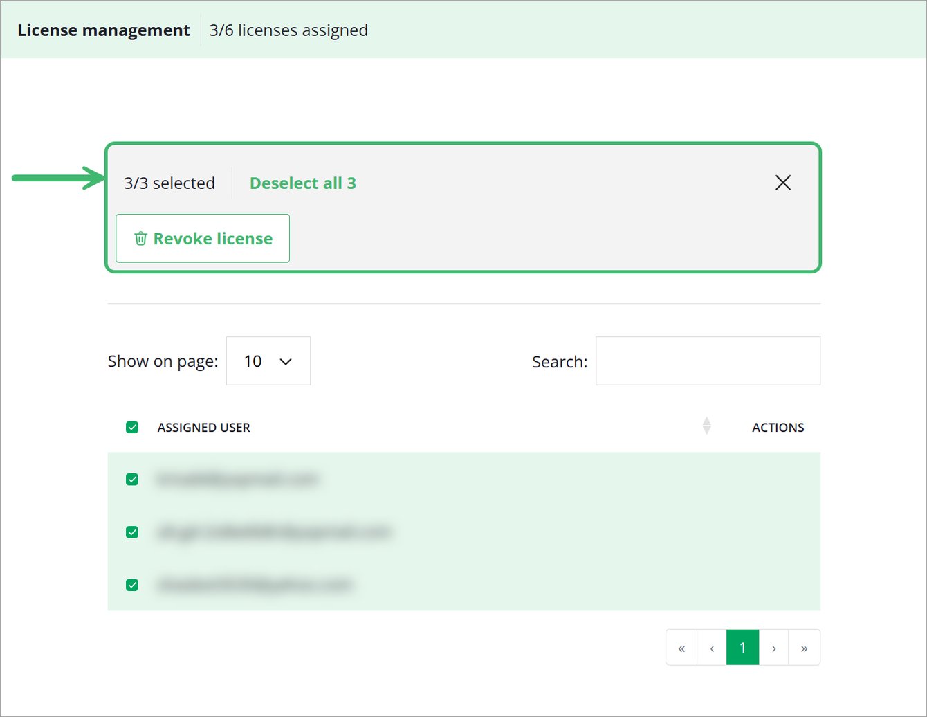 How to assign and revoke licenses for license managers