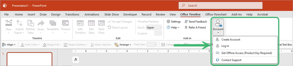 How to activate your new Office Timeline Add-in license