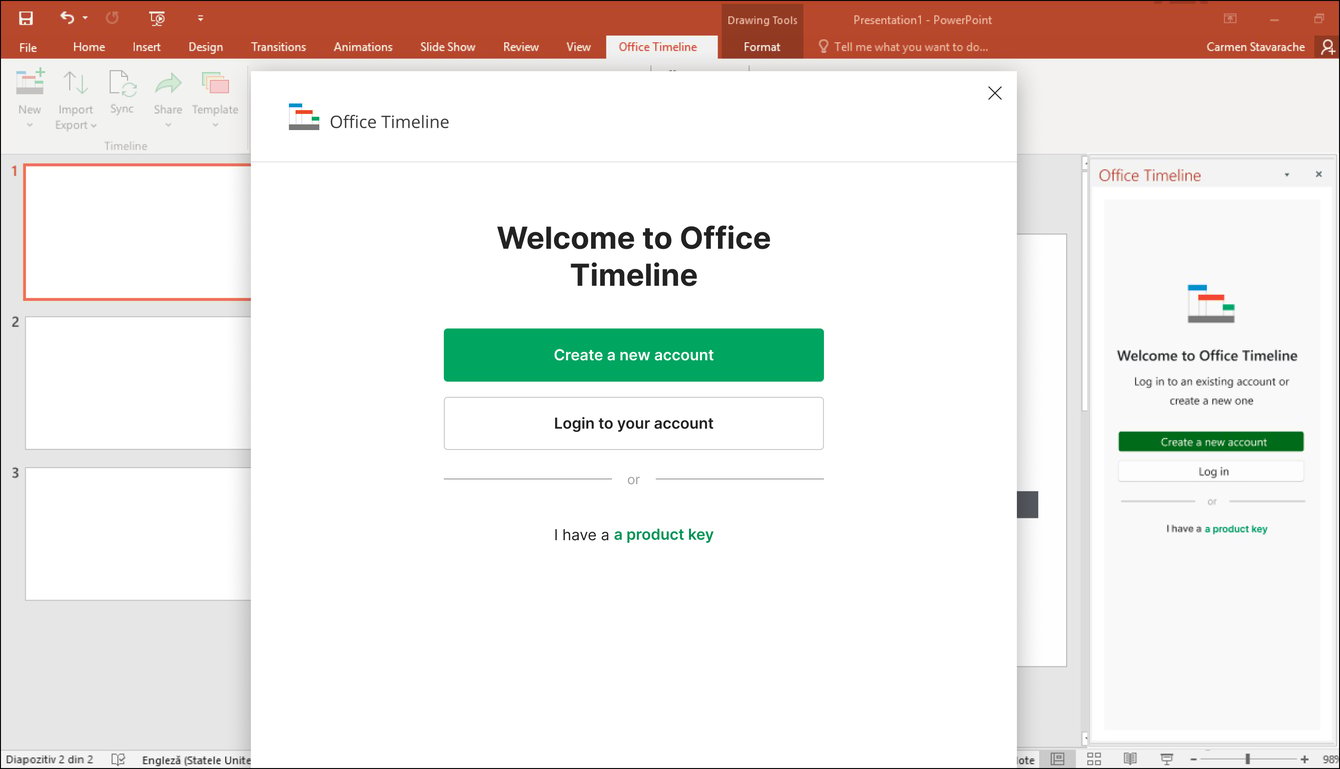 How to activate your new Office Timeline Add-in license