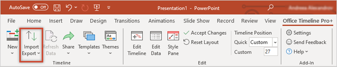 Import dependencies into Office Timeline