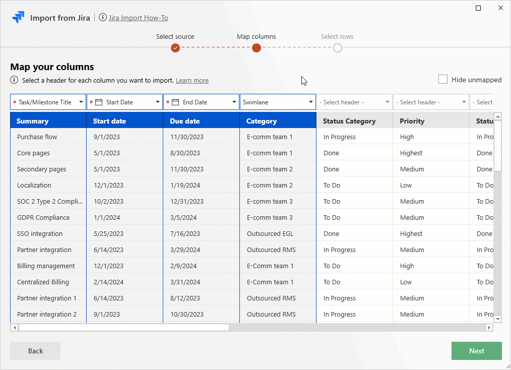 Import your Jira data into Office Timeline