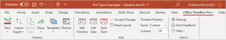 Quick Start to Office Timeline Pro+