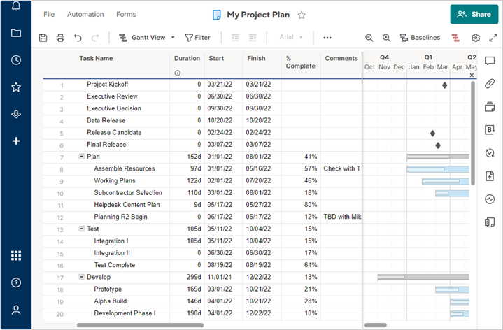 Import your Smartsheet data into Office Timeline