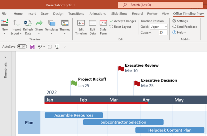 Refresh timeline data imported from Smartsheet