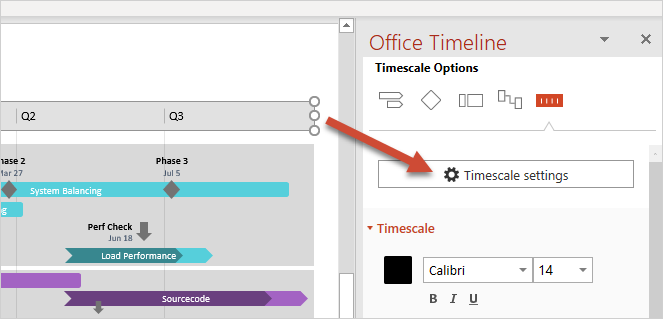 Display multiple timescales on your timeline